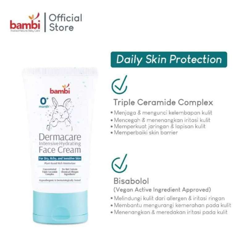Jual Bambi Baby Dermacare For Sensitive Skin Face Cream/body Lotion ...