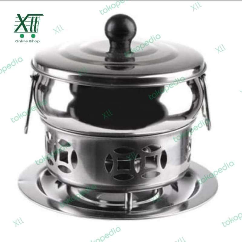 Promo Homeline Mini Shabu Hot Pot Ø16 Cm Panci Shabu+kompor Stainless ...