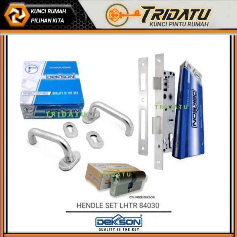 Promo Paket Kunci Pintu Alumunium Dekkson 84030 Handle Set Diskon 23% ...