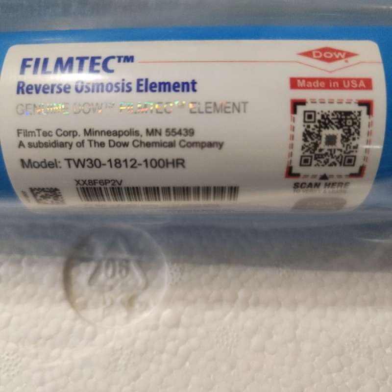 Promo Membran Ro Filmtec Tw30-1812-100hr/membran Reverse Osmosis 100gpd ...