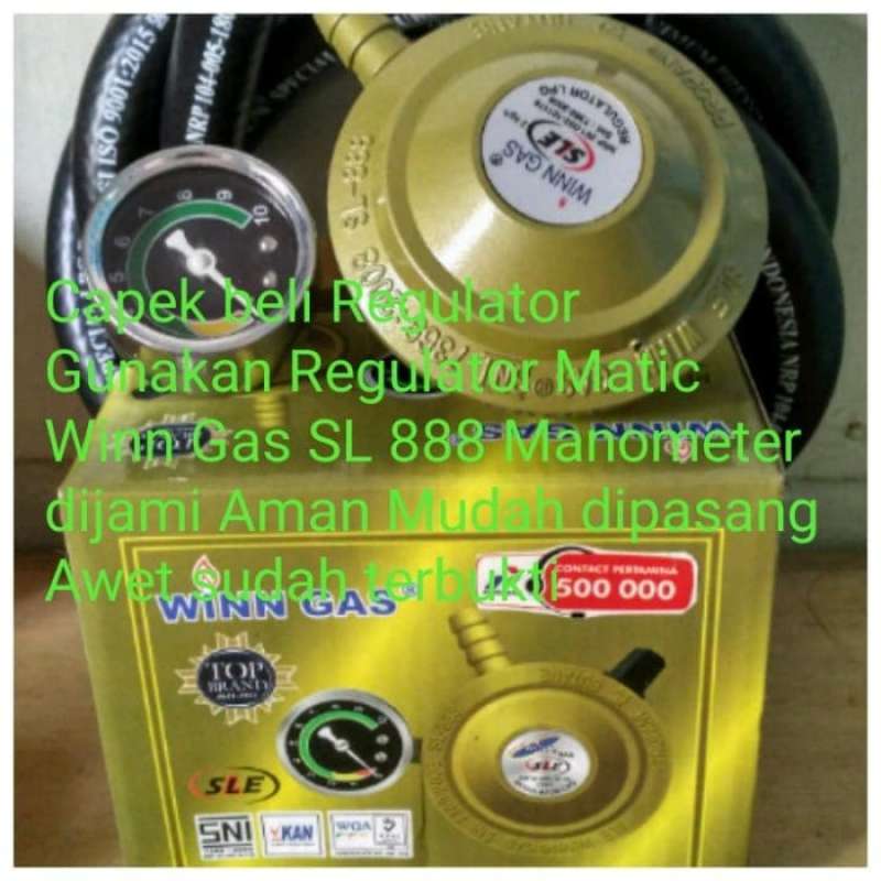 Promo Regulator Matic Winn Gas T 888 Manometer Selang Gas Dn Lpg 500 ...