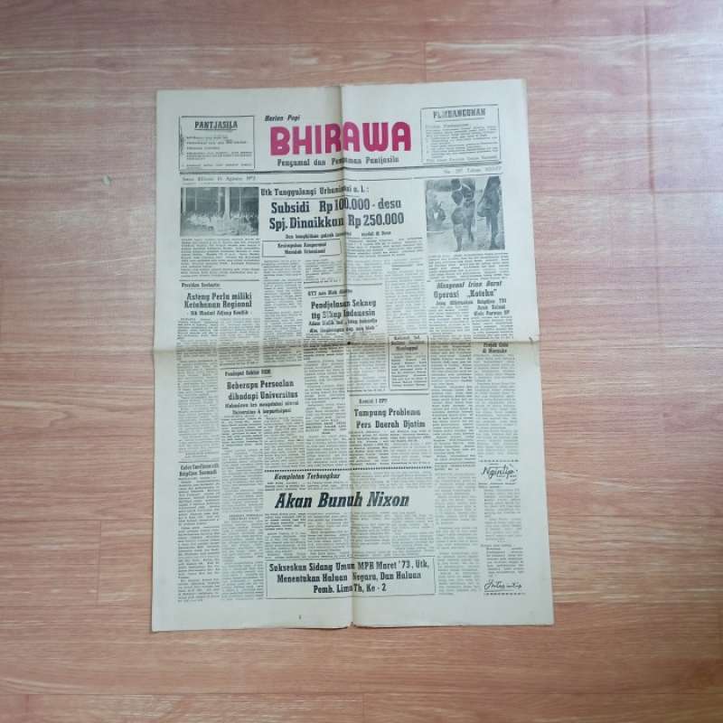 Jual Koran Jadul Lawas Bhirawa, 14 Agustus 1972 Di Seller Rumix ...