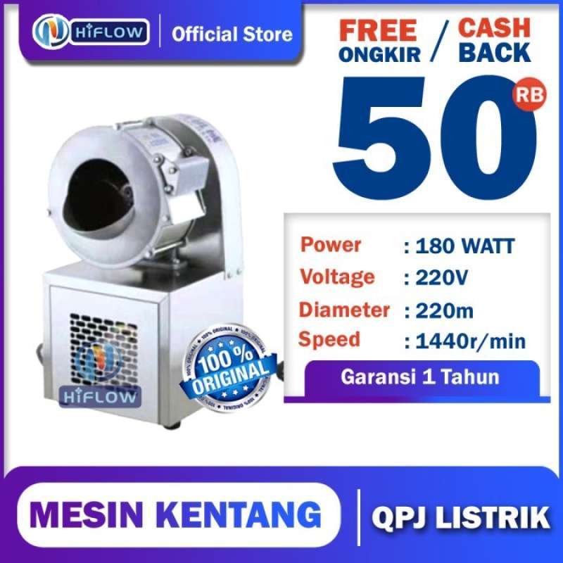 Promo Mesin Pengiris Kentang Listrik Qpj-220m Diskon 23% Di Seller ...