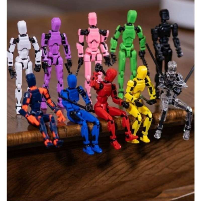 Promo Dummy Stick Warrior Robot Game Multi Jointed Articulated Model ...