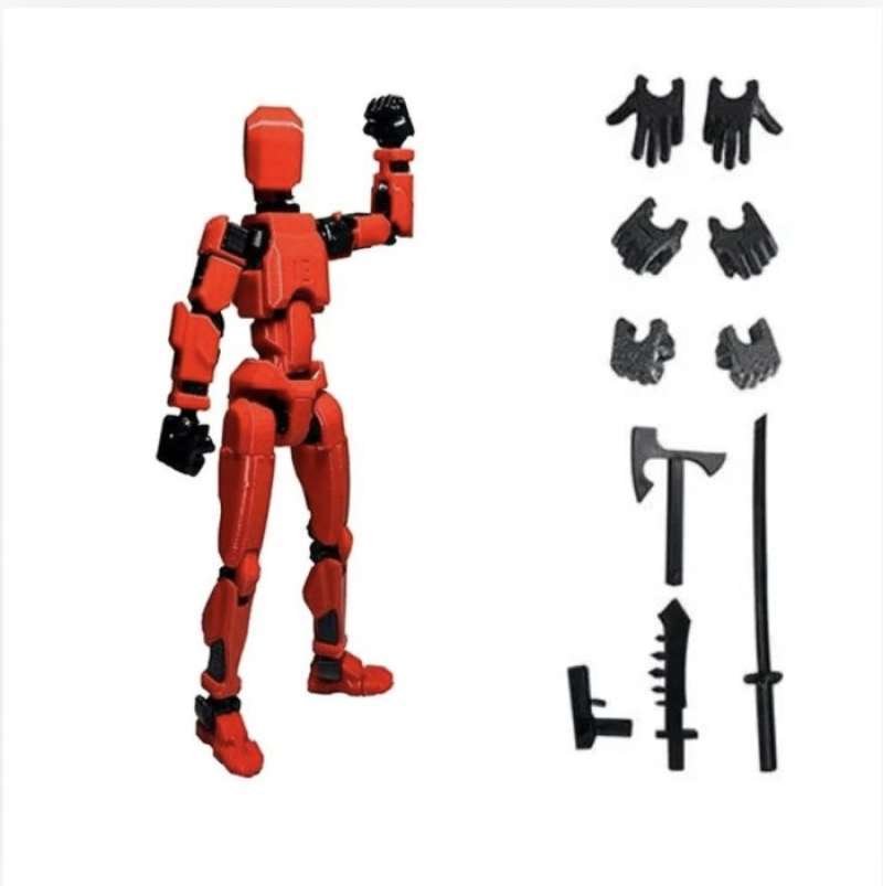 Promo Dummy Stick Warrior Robot Game Multi Jointed Articulated Model ...