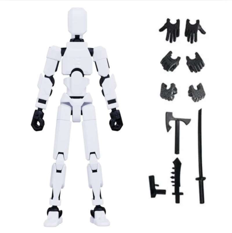Promo Dummy Stick Warrior Robot Game Multi Jointed Articulated Model ...