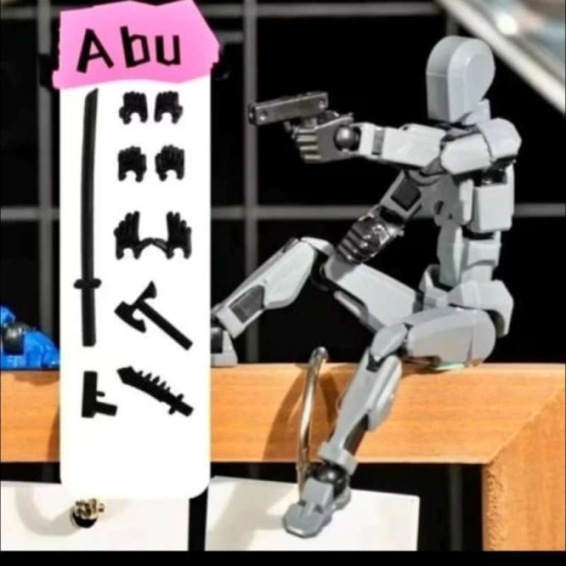 Promo Dummy Stick Warrior Robot Game Multi Jointed Articulated Model ...