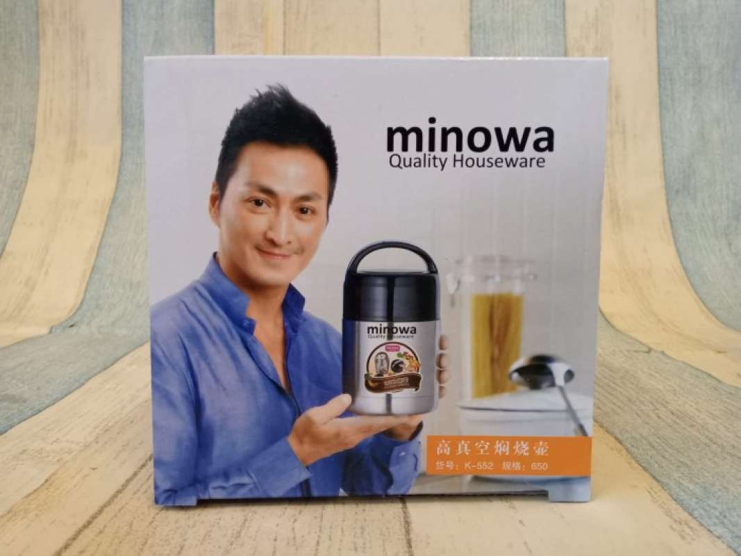 Jual Minowa Termos Rantang Sup Kuah Tunggal 650ml 800ml Stainless Steel ...