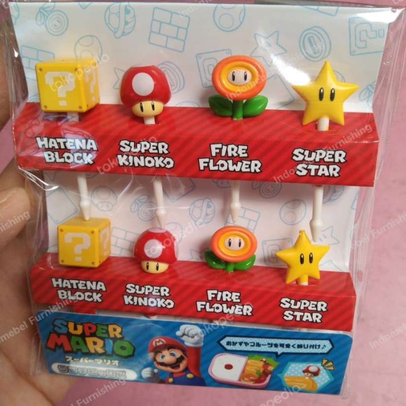 Jual Tusukan Bento Super Mario Bross Food Pick Tusukan Garpu Roti Sosis ...