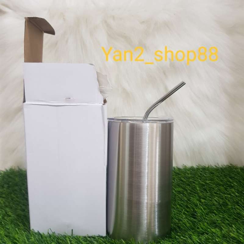 Jual Tumbler Americano Polos Plus Sedotan Stainless Termos 600ml ...