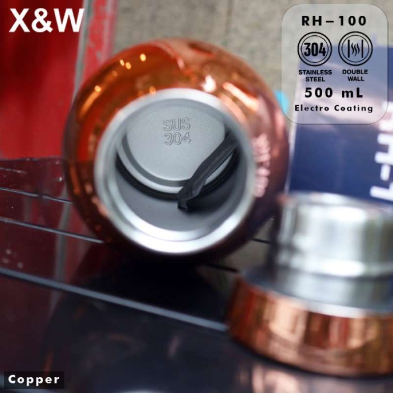 Jual X&w Botol Tumbler Rh100 Thermos Electro Coating Rosegold Copper ...