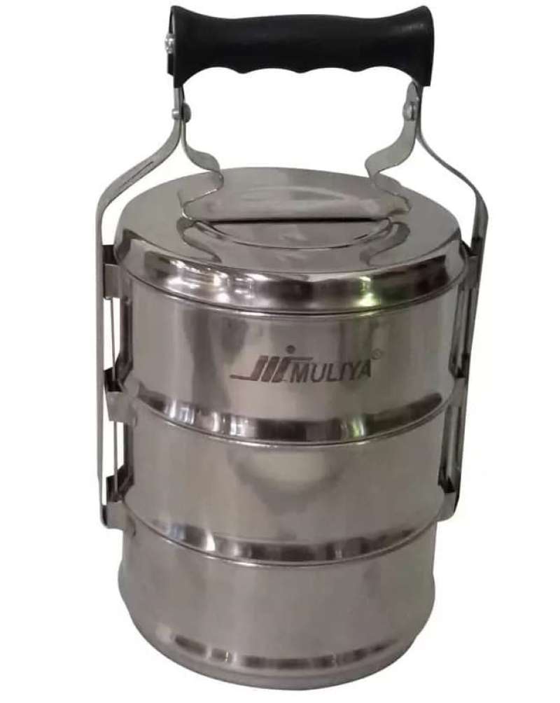 Jual Rantang Makanan Stainless Steel Muliya 16cm Susun 3 / 16 Cm Di ...