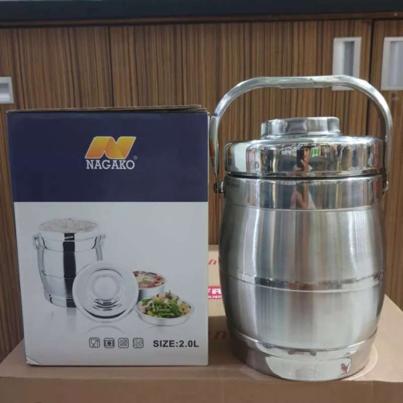 Jual Rantang Termos Wadah Bekal Nasi Sayur Lauk Pauk Terjaga Panas 1.4 ...