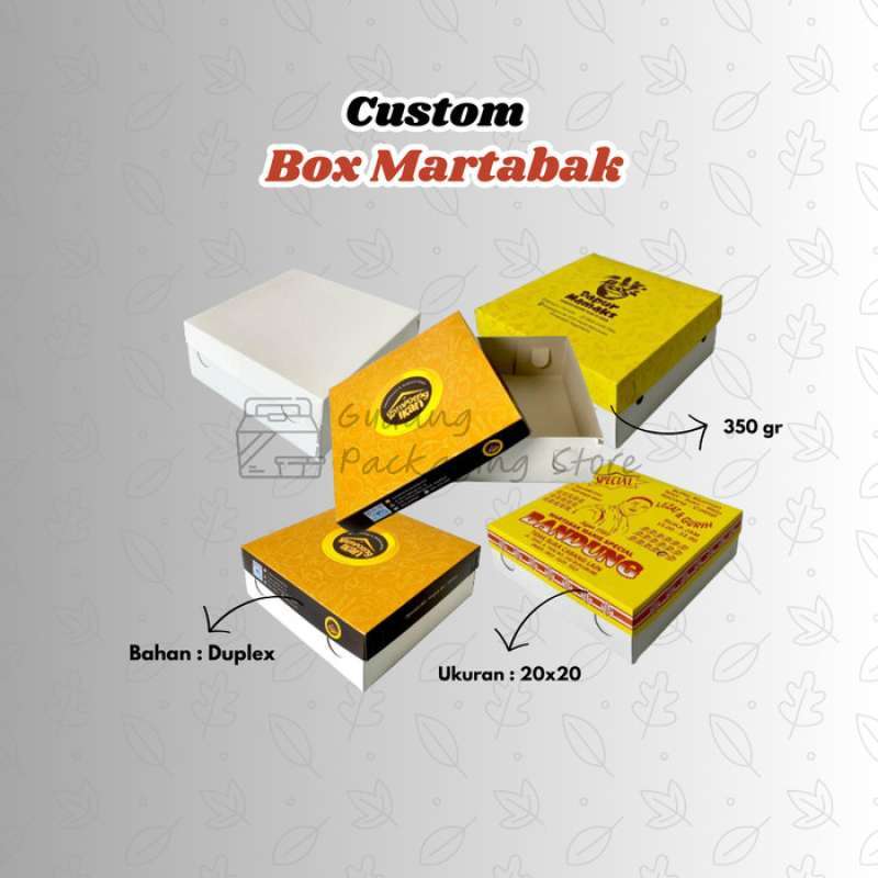 Jual Cetak Custom Box Nasi Tutup Alas Pisah Ukuran 20x20 | Dus Nasi ...