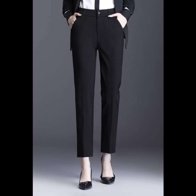 Jual Celana Kerja Wanita Kantor Formal Bahan Dasar Kain Ukuran S-xl - L ...