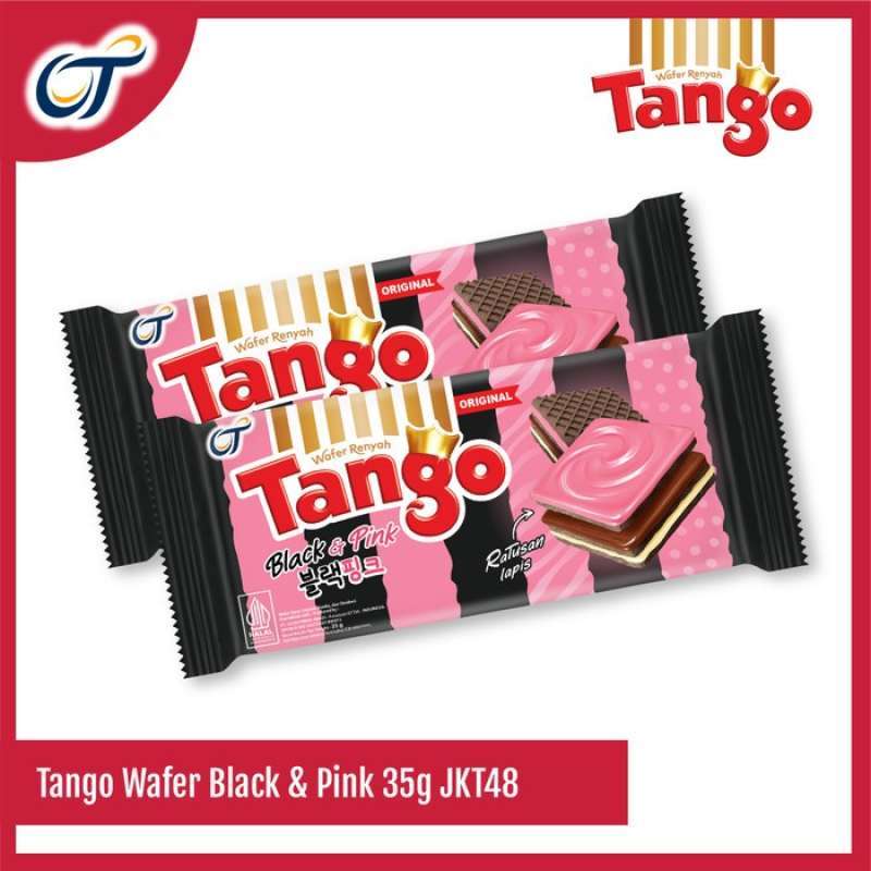 Promo Tango Wafer Black & Pink Bite Size | Krim Cokelat Vanila Stroberi - 35 Gr (kemasan Karton ...