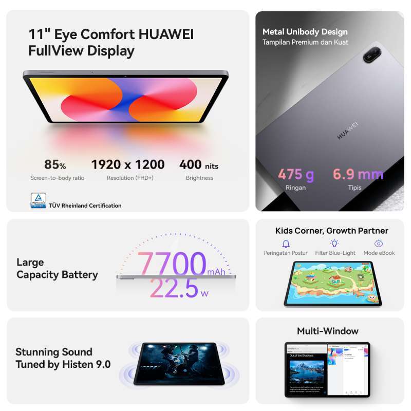 Jual HUAWEI Matepad SE 11 Tablet [4+128gb] | Fhd + Eye Comfort Display ...