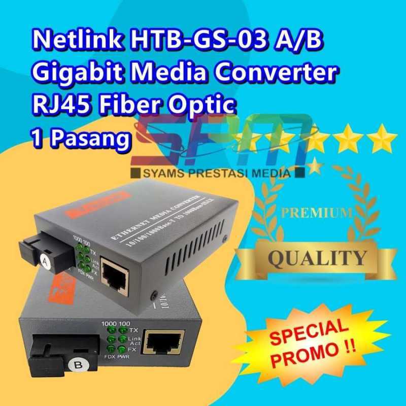 Promo Netlink Htb-gs-03 / Htbgs03 / Htbgs-03 A+b Sepasang Gigabit Media ...