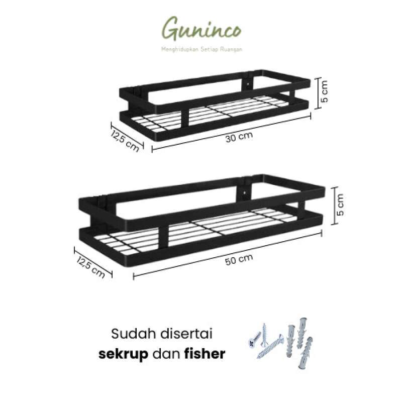 Jual Guninco Rak Dinding Penyimpanan Bumbu Dapur Stainless Storage Rack ...