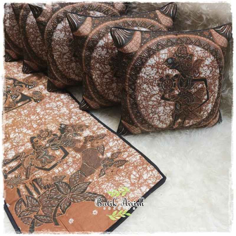 Jual Homeset Sbk | Set Sarung Bantal Dan Taplak | Batik Wayang Bundar ...