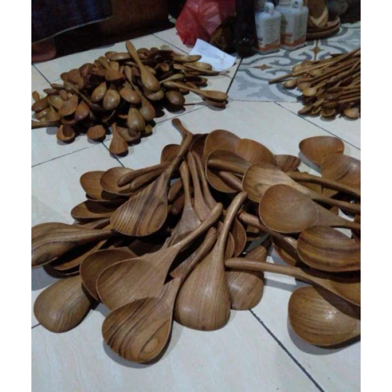 Jual Centong Nasi Bahan Kayu Jati Perhutani Asli Tua Di Seller Sentry ...