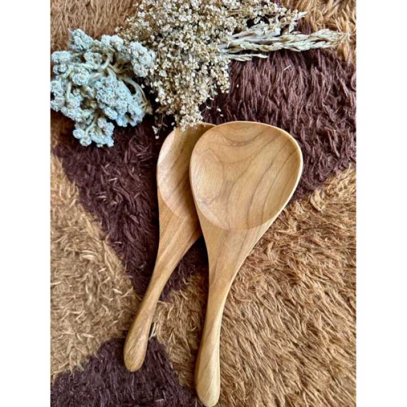 Jual Centong Nasi Bahan Kayu Jati Perhutani Asli Tua Di Seller Sentry ...