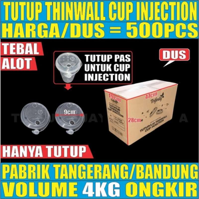 Jual Thinwall Cup Injection Tebal 400ml 500ml 700ml N Tutup Sambung Dus Gjk - 12oz/380mloval Di ...