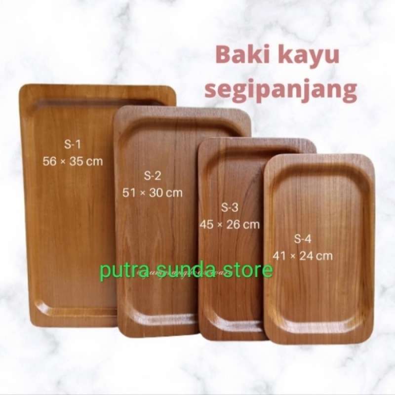 Jual Nampan/baki Kayu Persegi Panjang S2 51x30 Di Seller Sentry ...