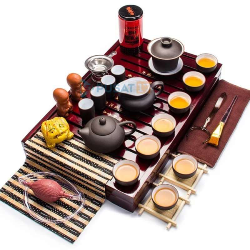 Jual Chinese Tea Pot Set Complet C01 / Chinese Tea Tray Pot Set / Meja ...