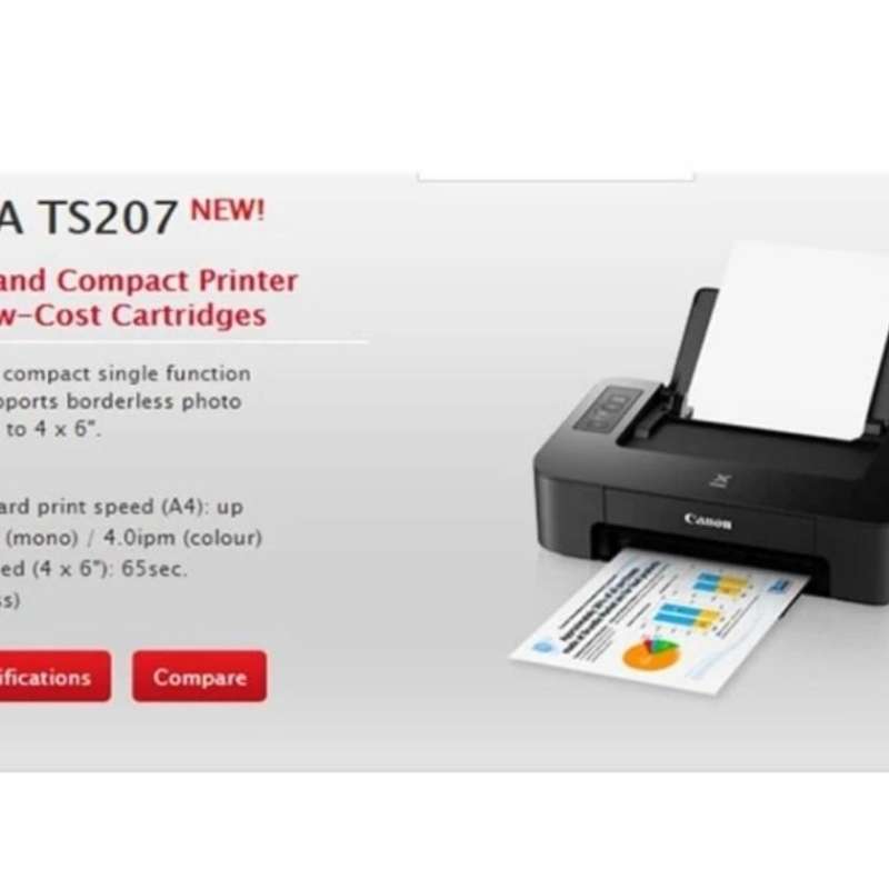 Jual Printer Canon Pixma Ts207 Print Only Di Seller New Tech Medan ...