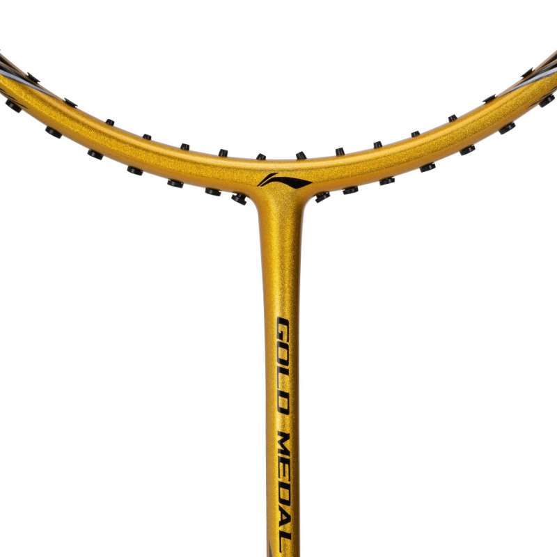 Promo Li-ning Badminton Racket Ss Gold Medal Ltd Gold/black Bundle ...