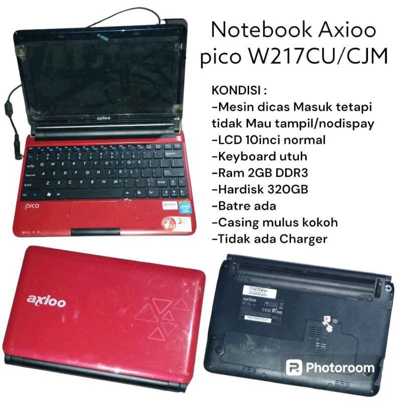 Jual Notebook Axioo Pico W217cu/cjm Intel Celeron Haswell Ddr3 Kondisi ...