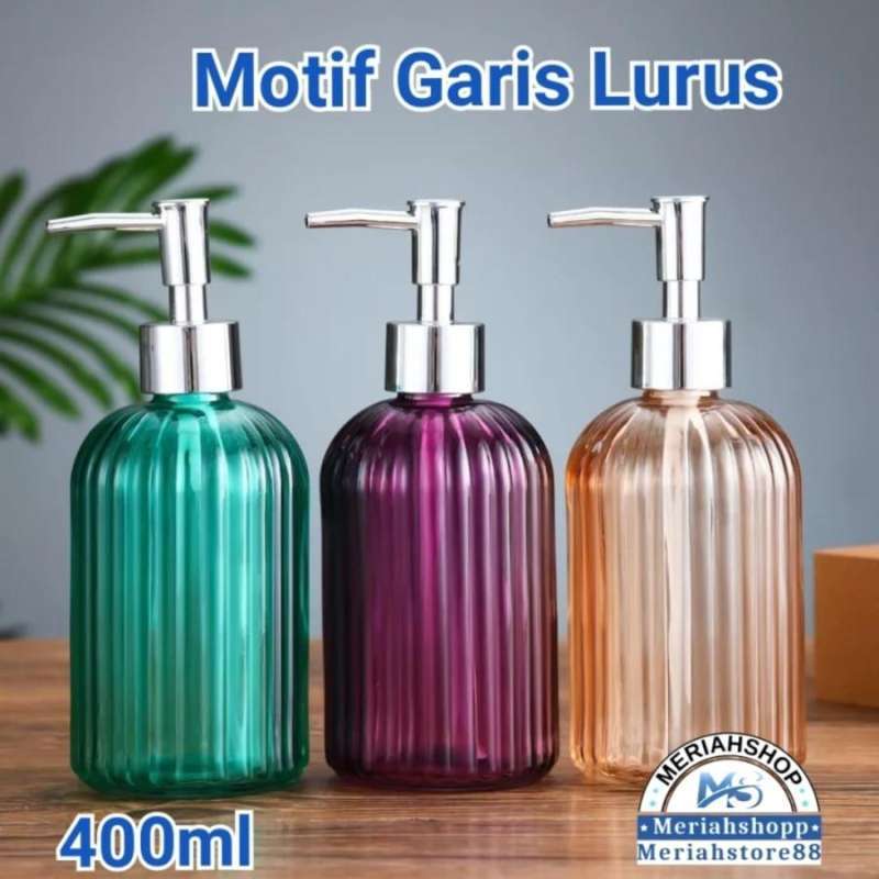 Jual Botol Sabun Cair Dispenser Pencet Kaca Tebal 400ml Cuci Tangan ...