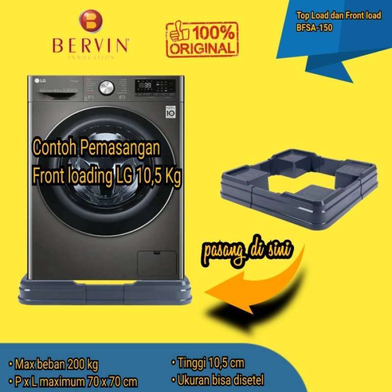 Promo Dudukan Mesin Cuci Front Load & Showcase Bervin Anti Karat Diskon ...