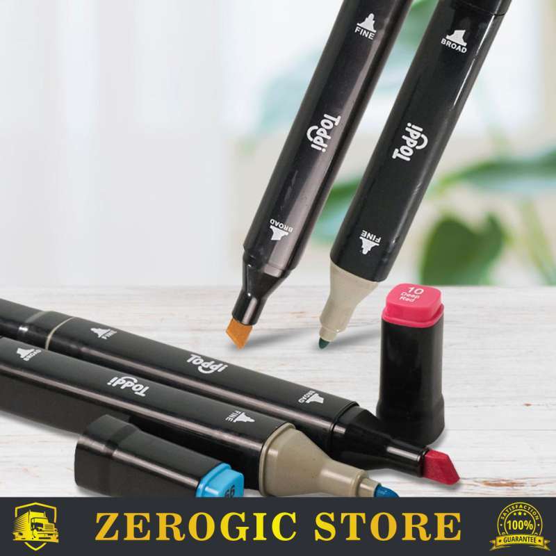 Jual Set Penanda Seni Dua Sisi Sketsa Gambar Artist Spidol Dual Tip ...