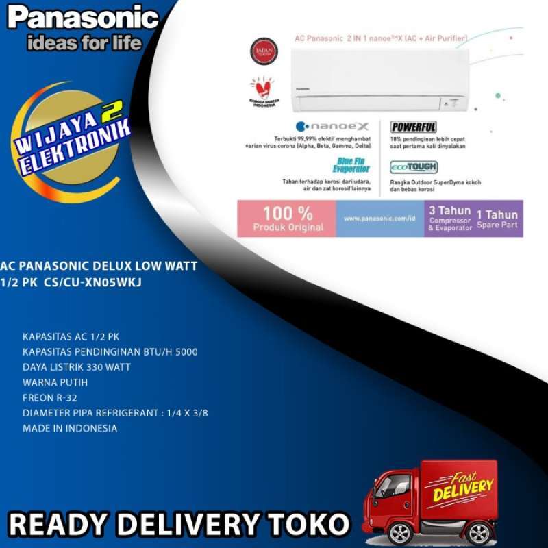 Promo Ac Panasonic Cs/cu - Xn5wkj - Deluxe Alowa 1/2pk - R32. Diskon 23 ...