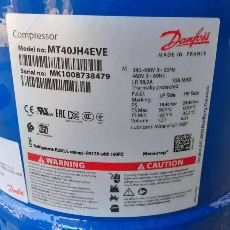 Promo Kompressor Pendingin Danfoss Mt40jh4eve. Mt40 Diskon 23% Di Seller Aramaki Store ...
