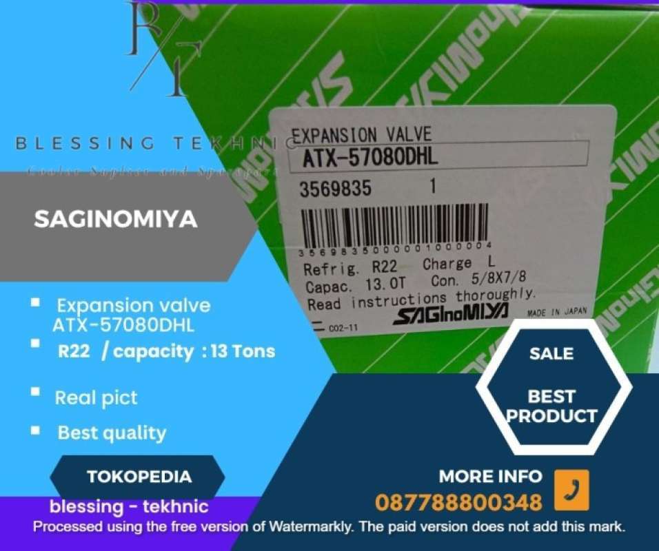 Promo Saginomiya Expansion Valve Atx-57080 Dhl R22 Diskon 23% Di Seller ...