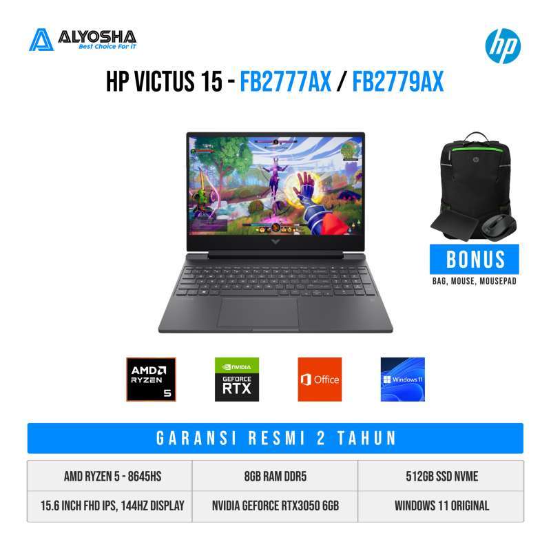Jual Hp Victus 15 Fb2777ax / Fb2779ax | Amd Ryzen 5 8645hs | 8gb Ssd ...