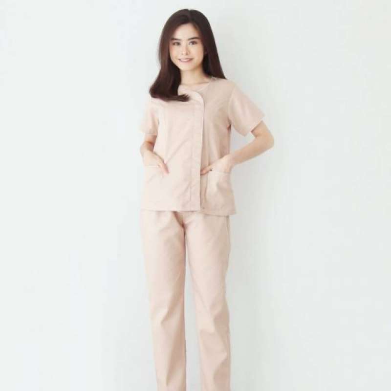 Jual Baju Seragam Suster Zoe Latte / Baju Seragam Baby Sitter / Baju ...