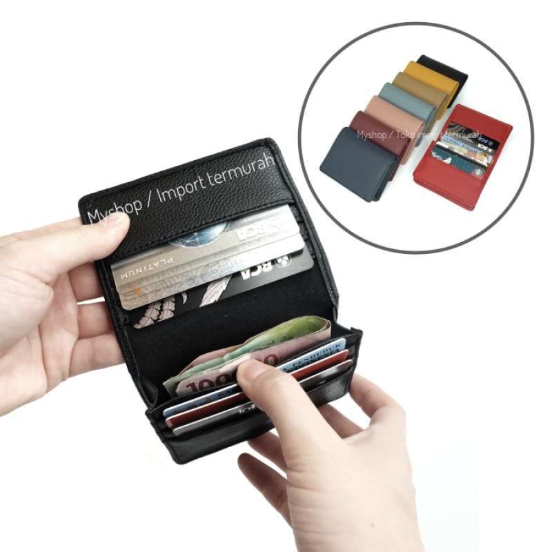 Jual 8 Warna - Dompet Kartu / Card Holder / Dompet Kulit Sintetis R23 ...
