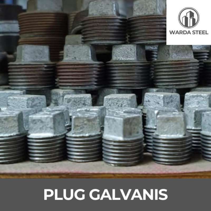Jual Plug Galvanis 1/2 Besi Drat Luar - Dop Tutup Pipa 1/2 Inch Di ...