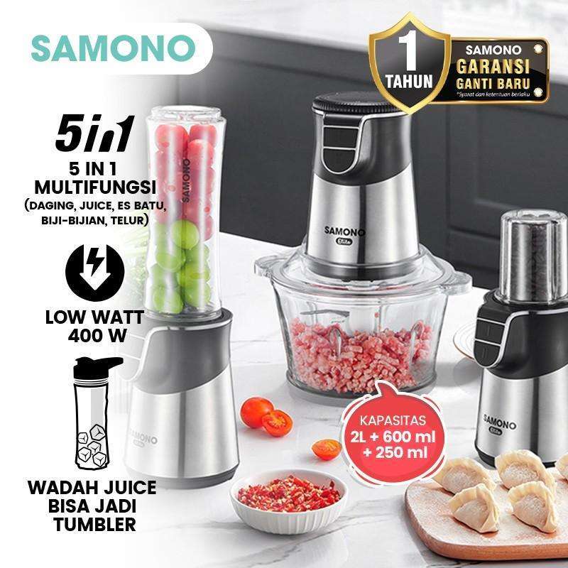 Promo Samono Magic Chopper 5 In 1 Multi Food Chopper Low Watt Garansi 1 ...