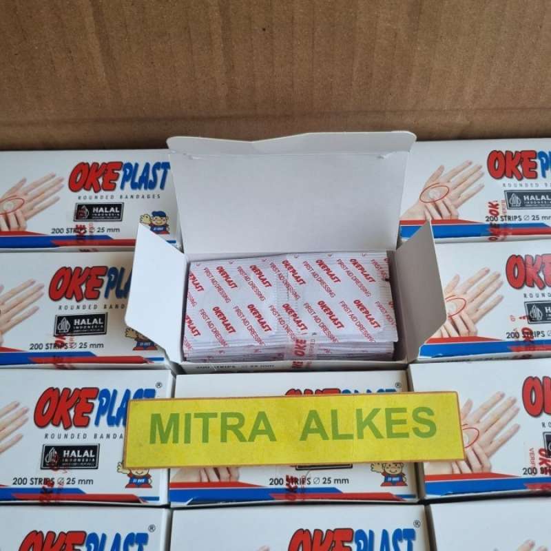 Jual Plester Bulat Isi 200 Oke Plast Round Bandage Di Seller Mitra ...