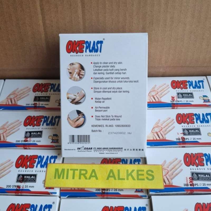 Jual Plester Bulat Isi 200 Oke Plast Round Bandage Di Seller Mitra ...