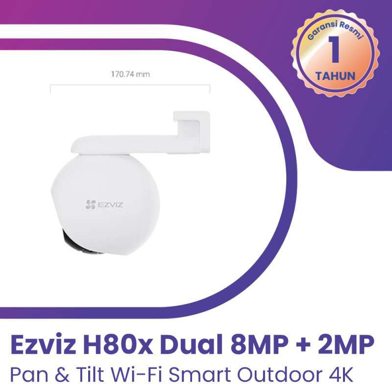 Promo Ezviz H80x Dual 8mp + 2mp Wi-Fi Pan & Tilt Smart Outdoor Camera ...