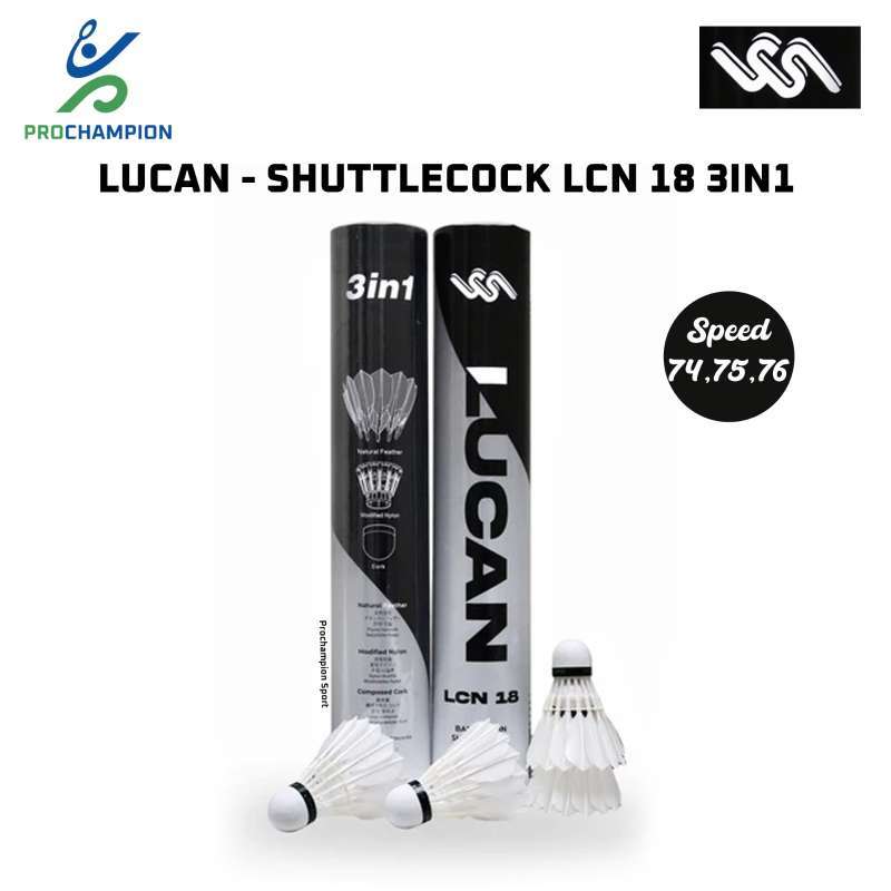 Jual New ! Shuttlecock Cock Kok Badminton 3 In 1 Lucan 18 Lcn 18 Di ...