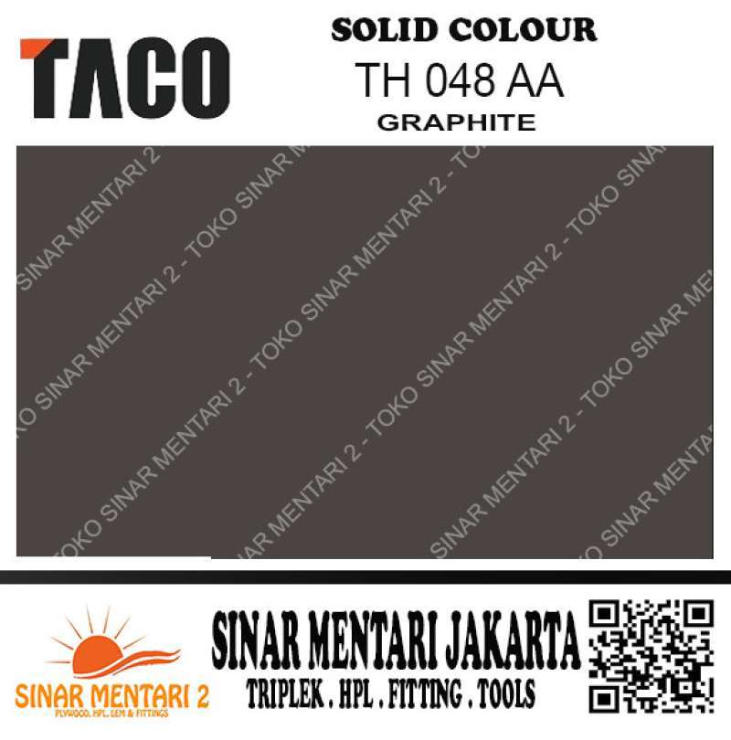 Jual Taco Hpl Solid Colour Th 048 Aa Graphite Di Seller Toko Sinar ...