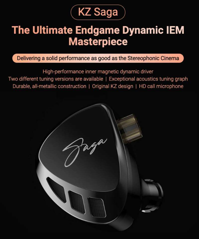 Promo Kz Saga High-performance Inner Magnetic Dynamic Driver Iem With Mic - Bass Improved Diskon ...