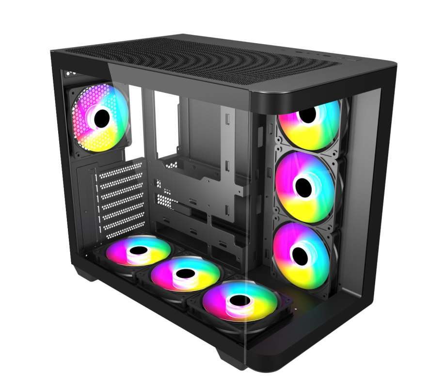Jual Fsp M380 Mid Tower Atx Gaming Case Include 3 X 120mm Reverse Argb ...
